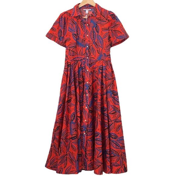 Alexis | Dresses | Alexisx Target Tropical Leaf Print Short Sleeve Midi ...